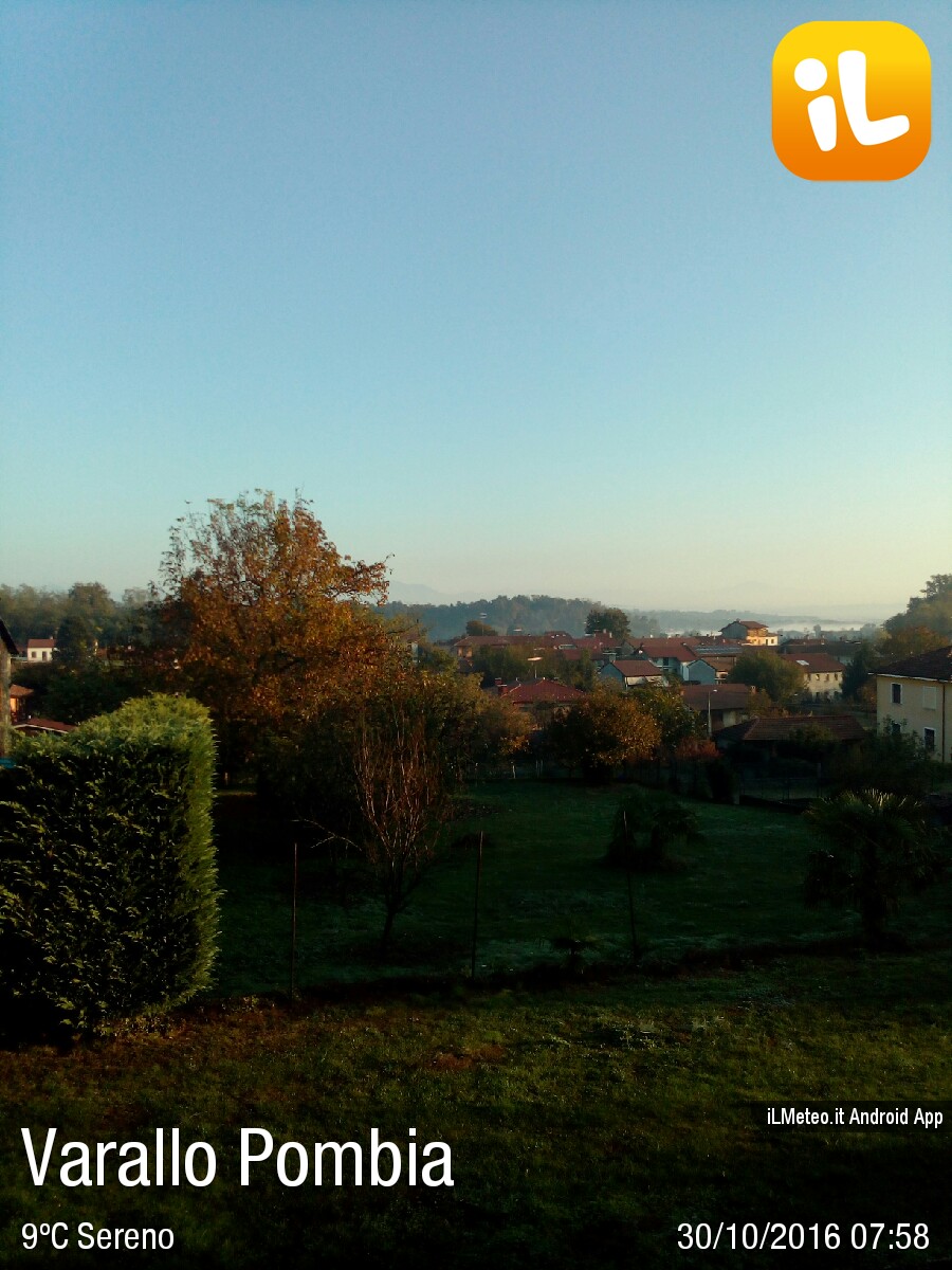 Foto meteo - Varallo Pombia - Varallo Pombia ore 7:58 » ILMETEO.it